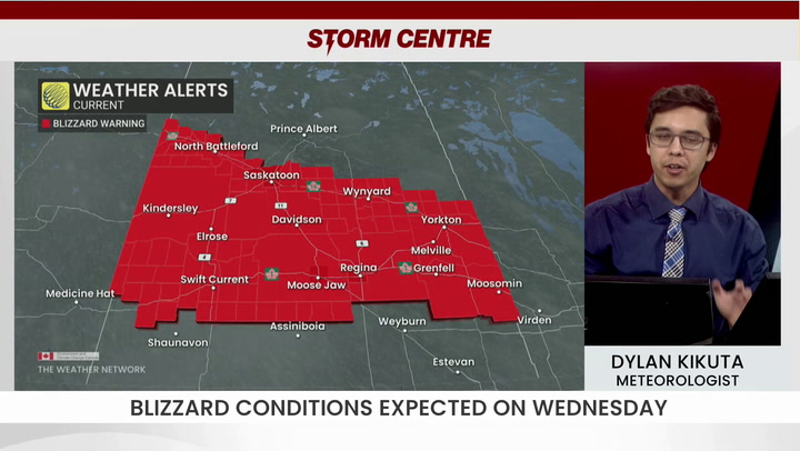 Blizzard warning in place ahead of a potent prairie storm