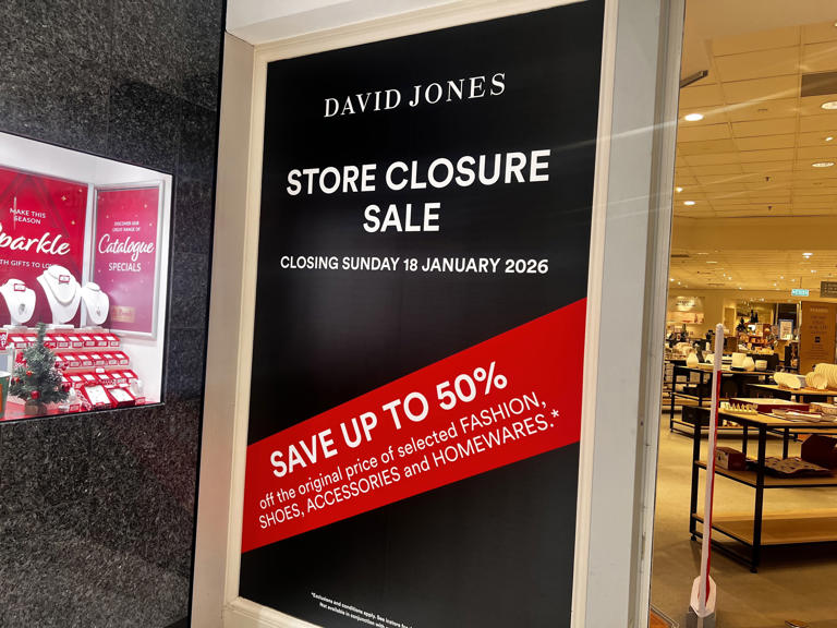 David Jones confirms the closure of two key locations