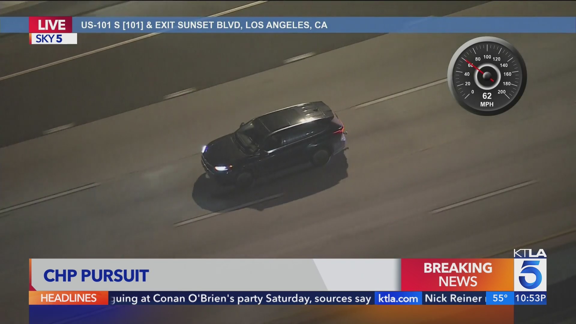 CHP officers chase suspect driver in San Fernando Valley