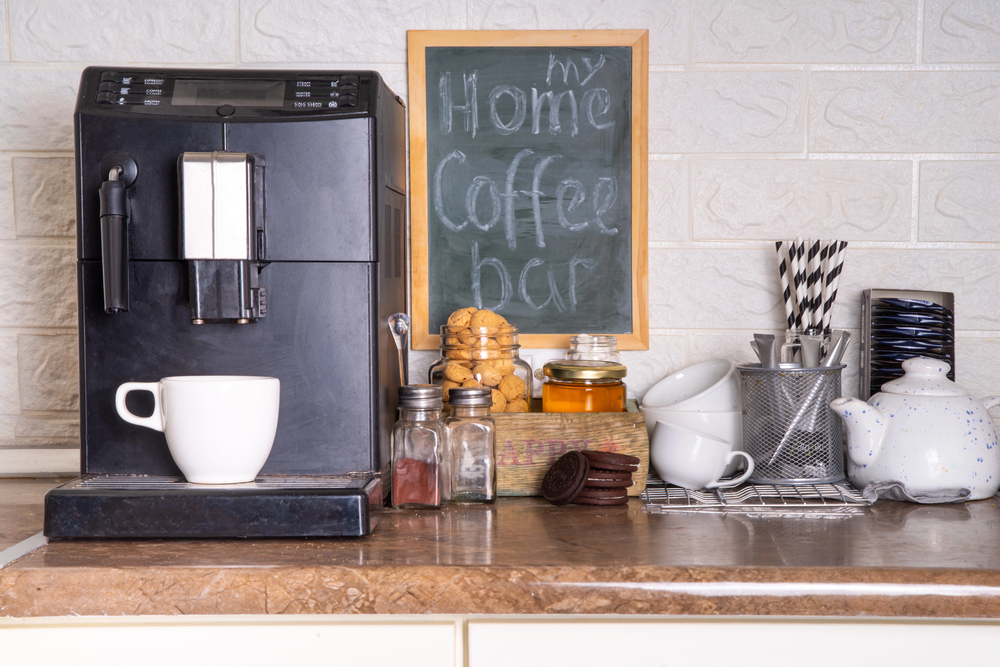Coffee station setup ideas for small counters