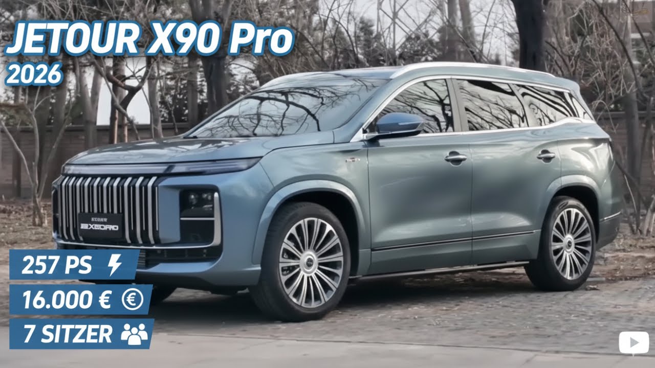 2026 JETOUR X90 Pro: Mittelklasse-SUV mit 257 PS für nur 16.000