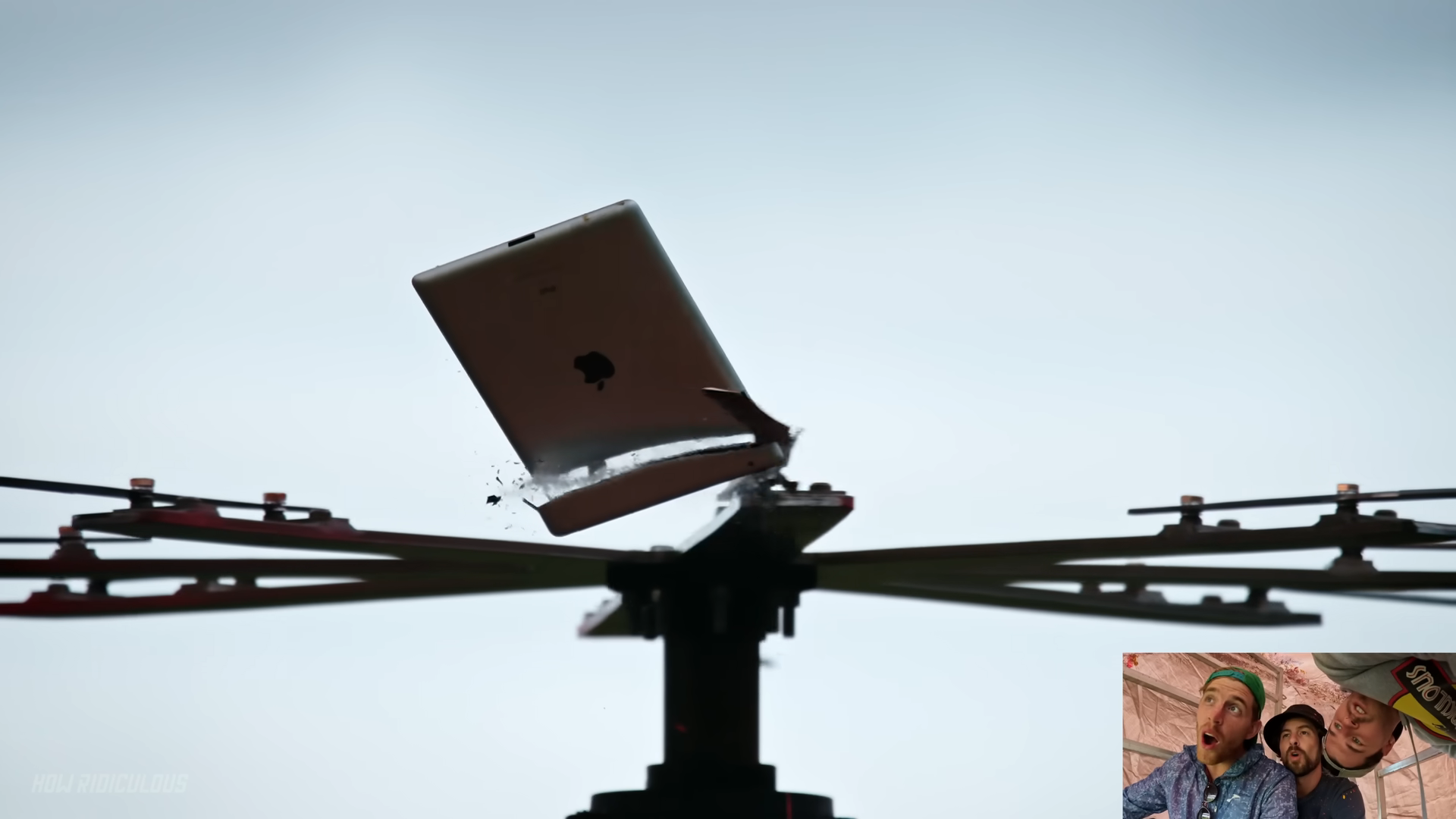 Watch a 500mph spinning katana slice iPad in half