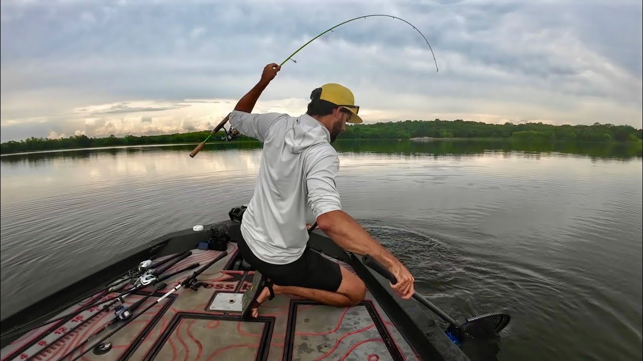 Giant fish smokes me at boat during epic bass catch
