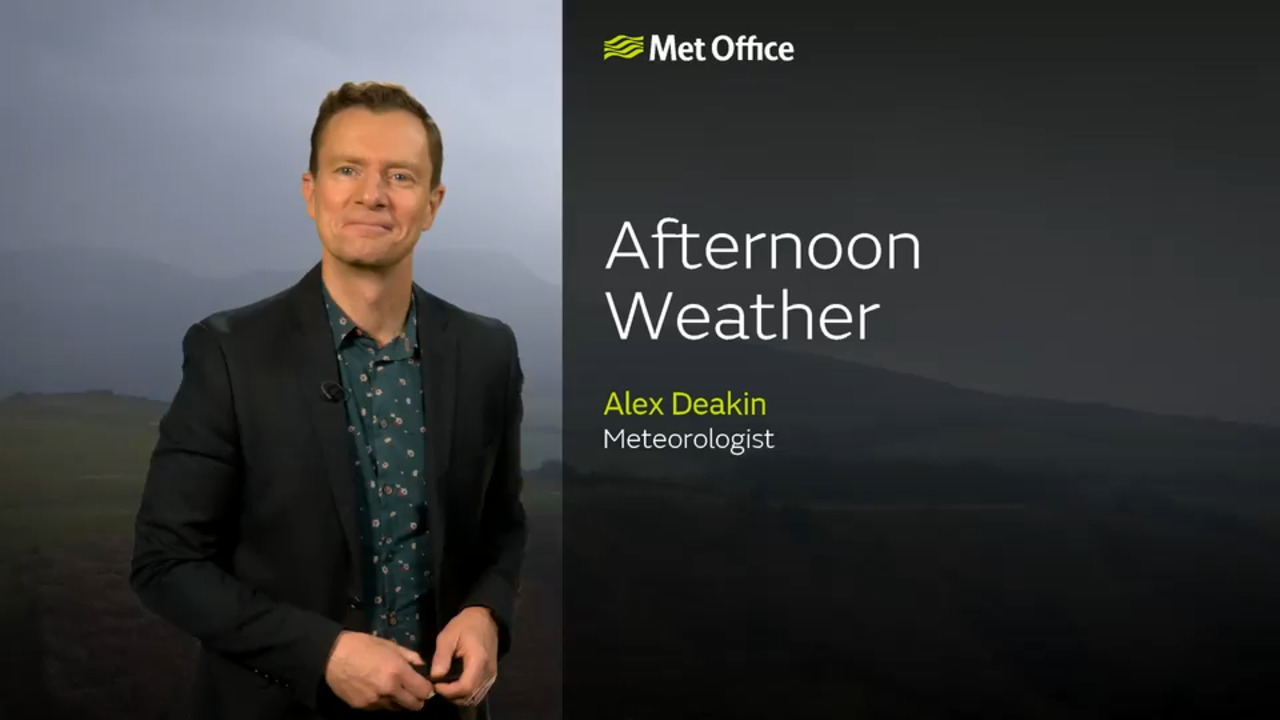 Met Office Tuesday afternoon weather forecast 14/10/2025