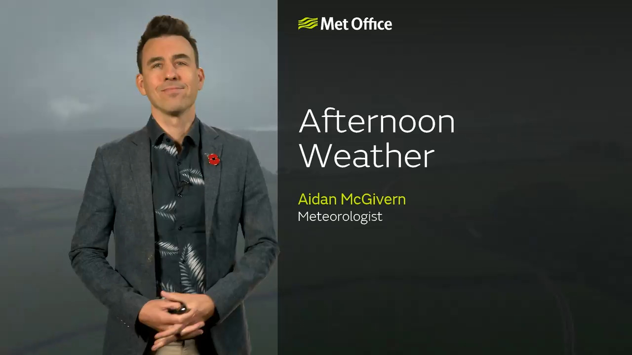 Met Office Tuesday afternoon weather forecast 04/11/2025