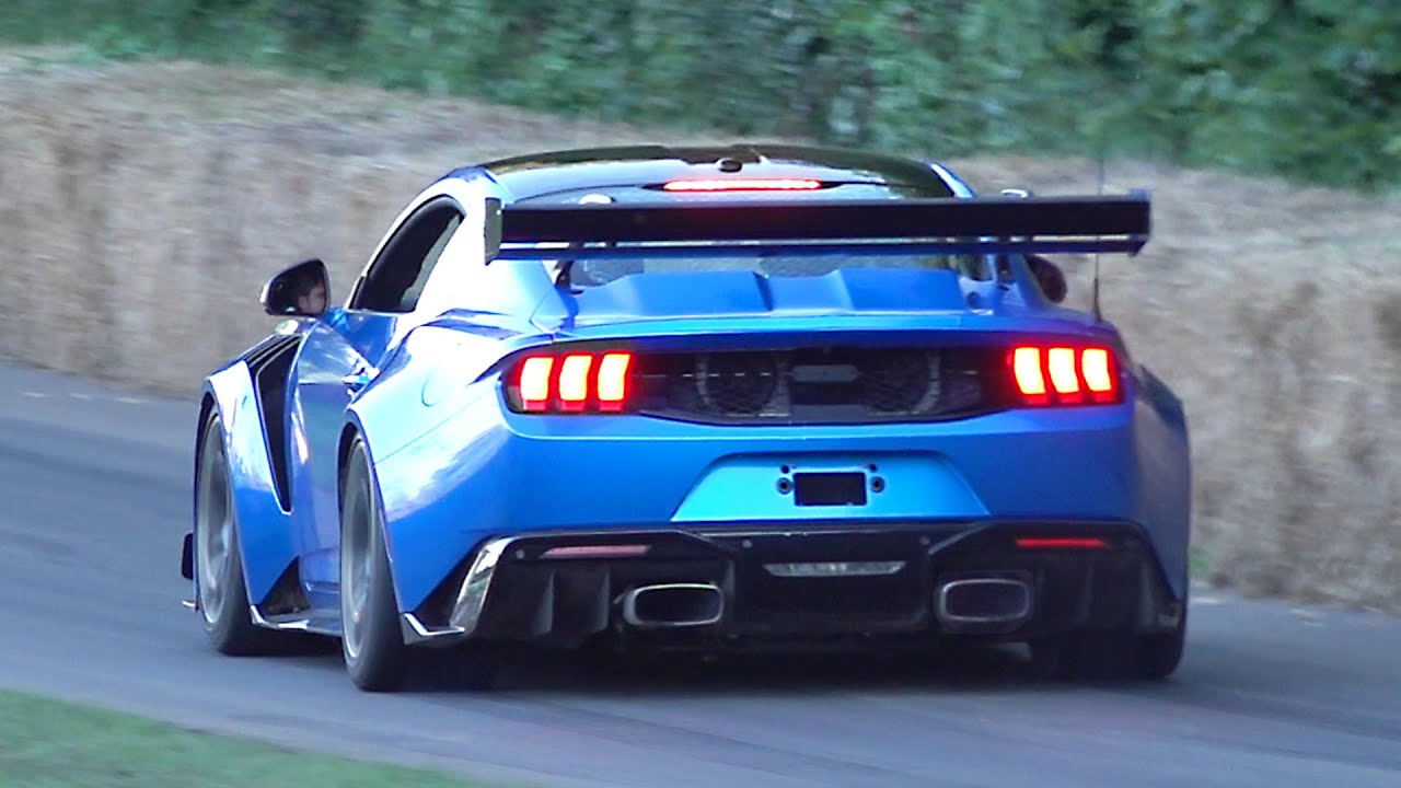 Mustang GTD raast de heuvel op met keihard V8-geluid