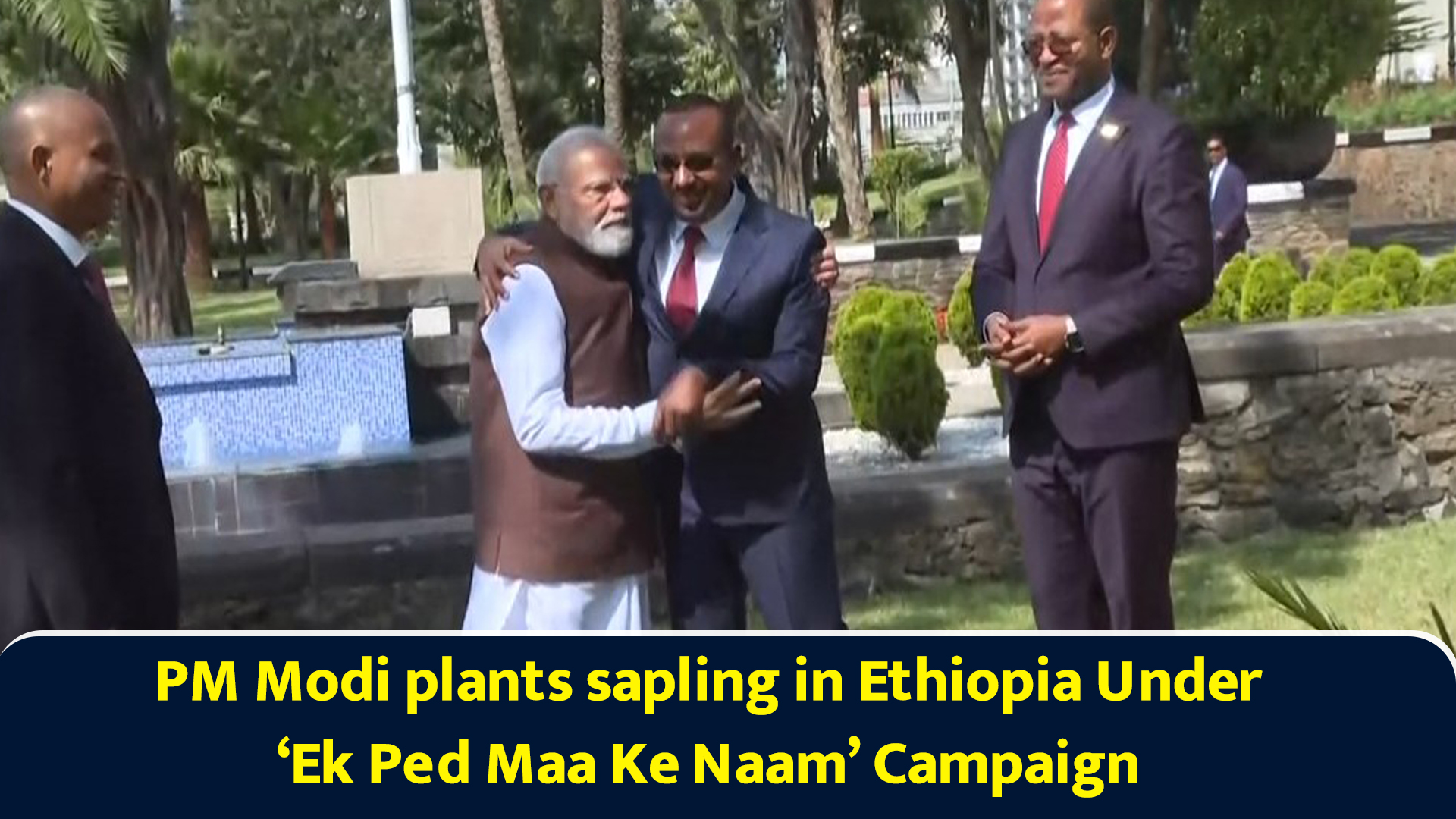 PM Modi plants sapling in Ethiopia under ‘Ek Ped Maa Ke Naam’ campaign