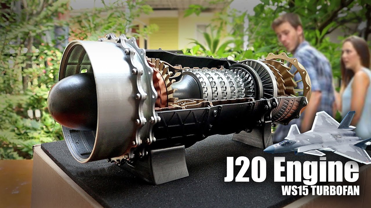 Building the WS-15 turbofan engine kit: J-20 fighter jet in action