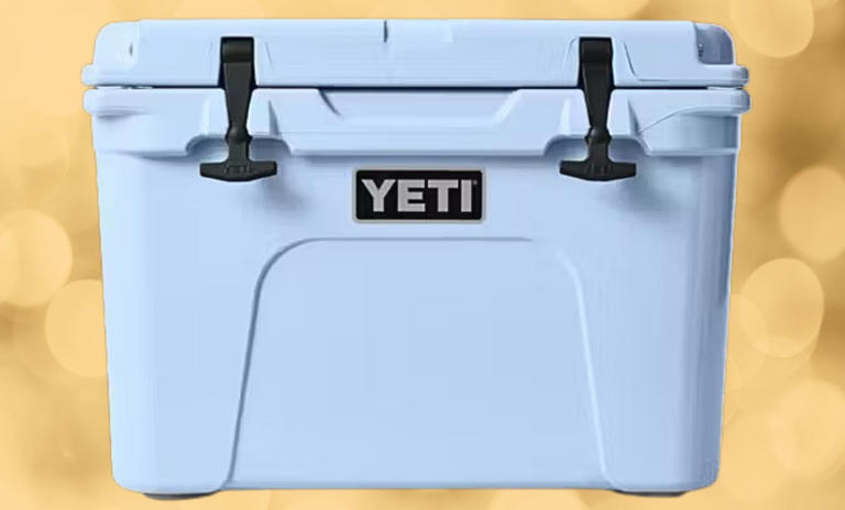 Yeti is offering a rare deal on the Big Sky Blue Tundra 35 hard cooler