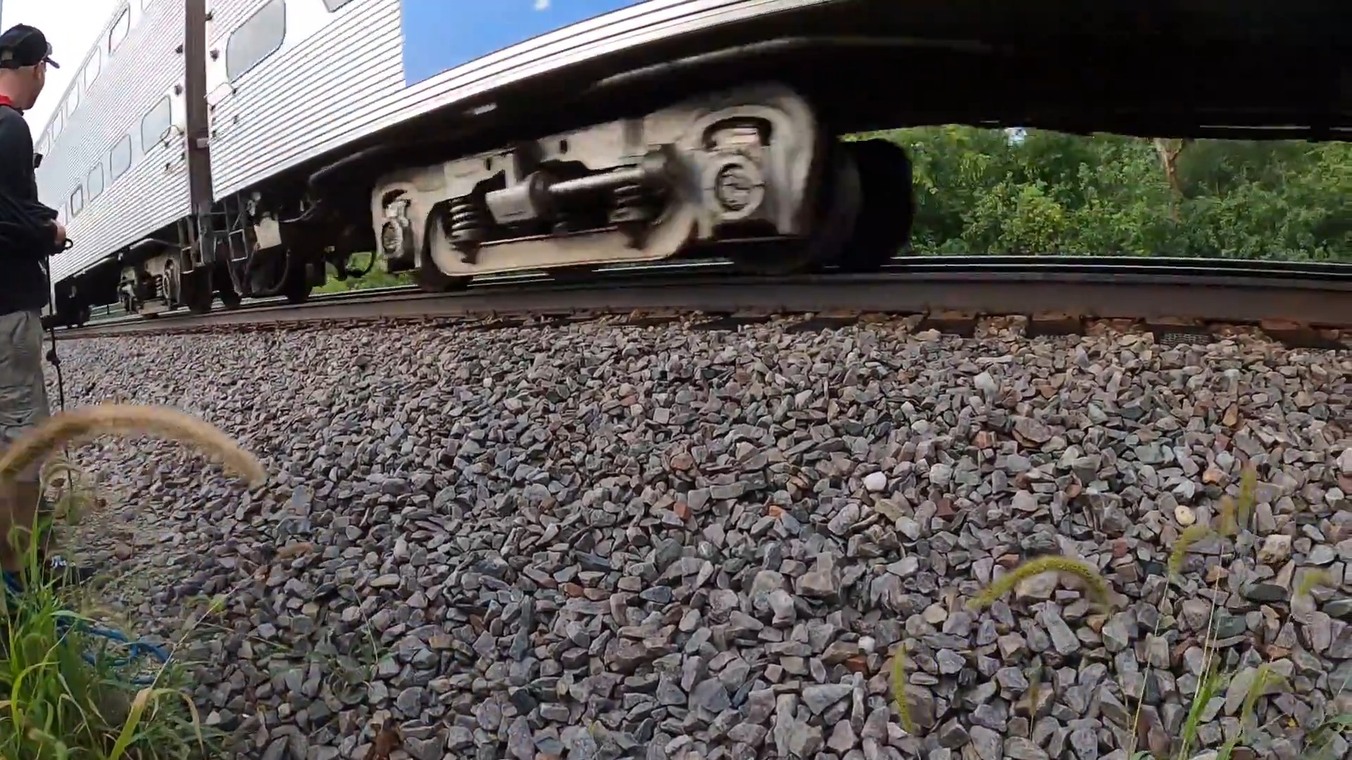 Magnet fishing near tracks was a bad idea - almost got hit by a train