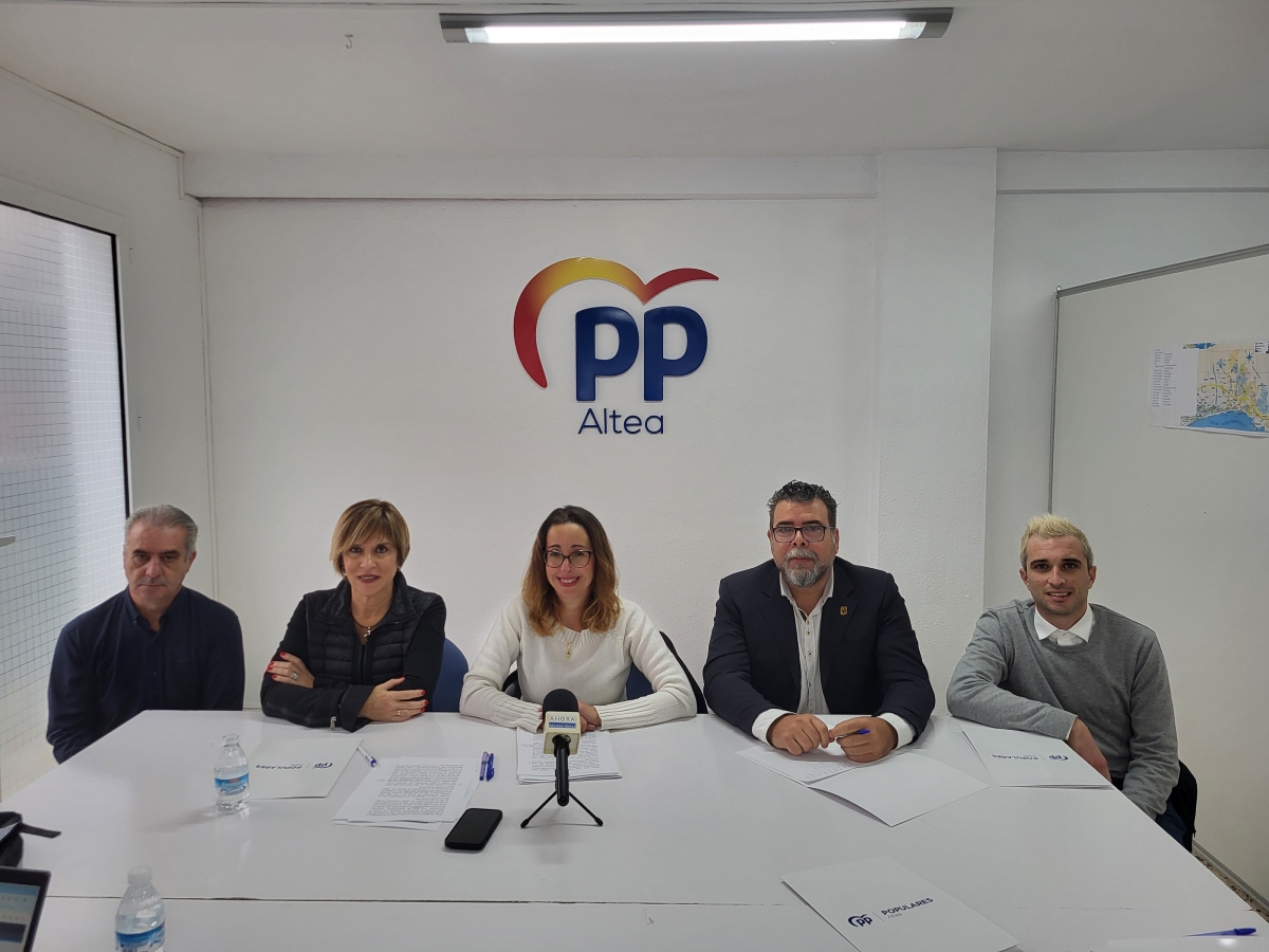 El PP de Altea suspende a Zaragozí: "Falta de planificación y mala gestión"