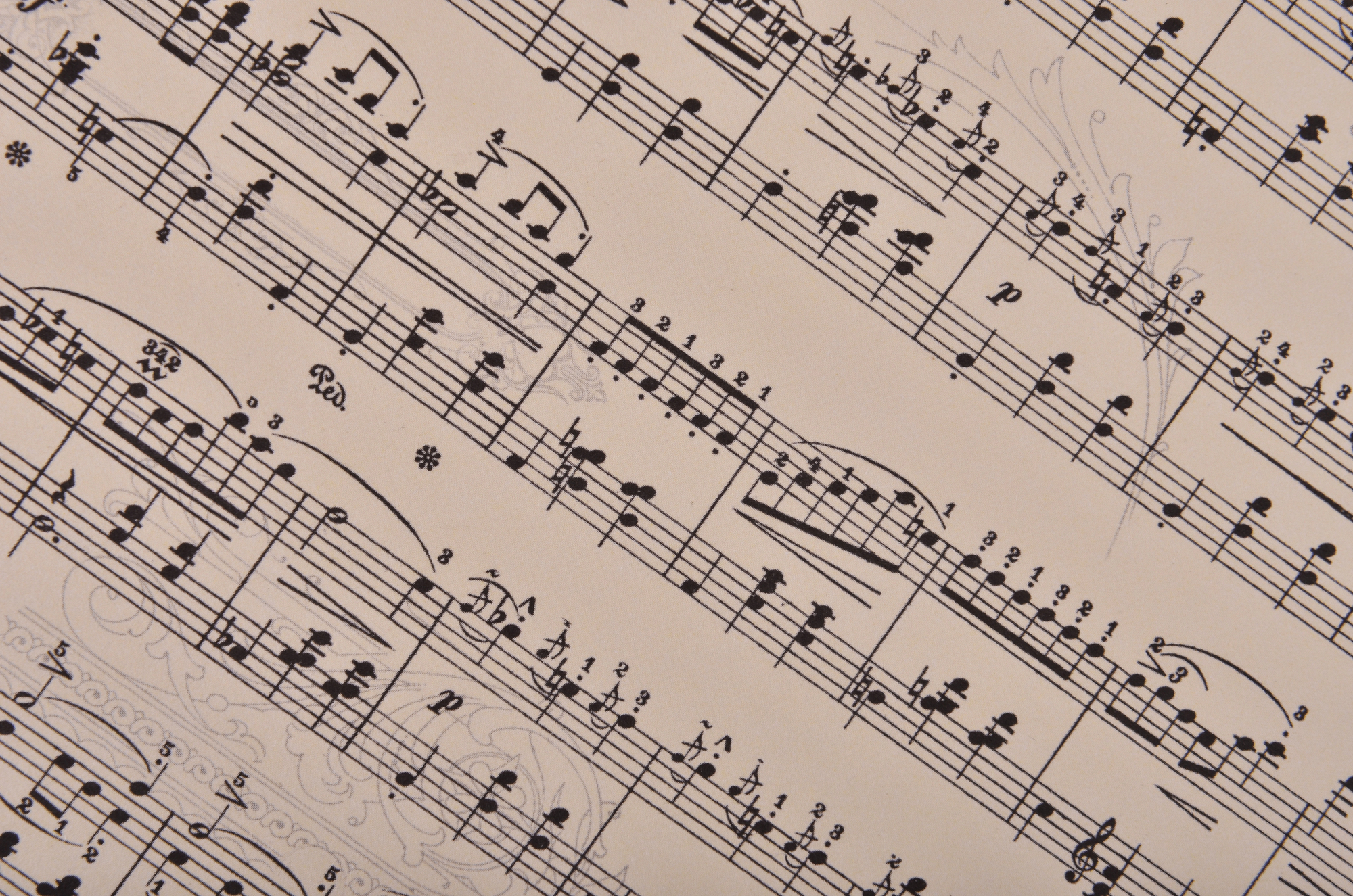 Musical scores written in geometric shapes