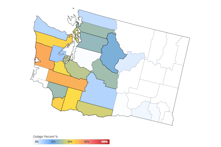Map shows where half a million without power as winter weather strikes