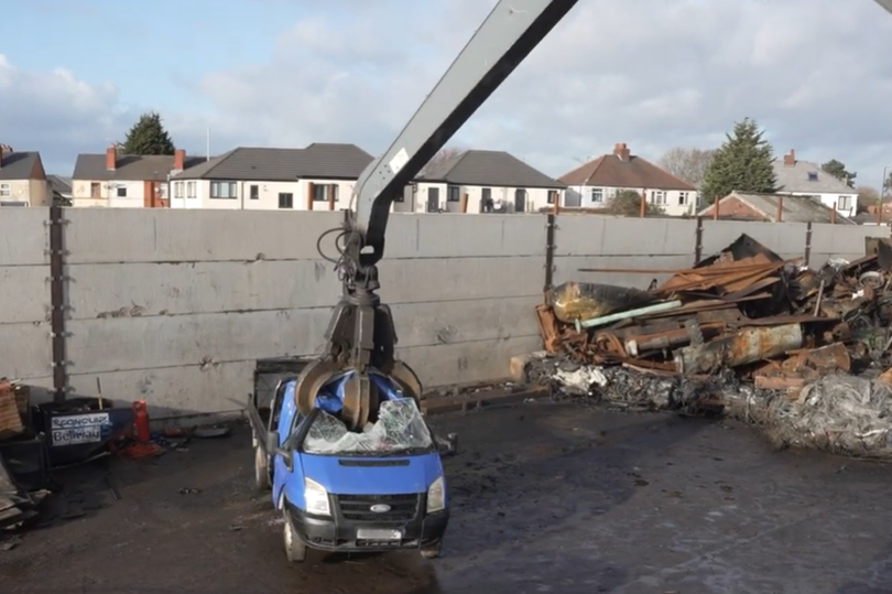 Moment fly-tipper's van is destroyed as they are slapped with £4.6k bill