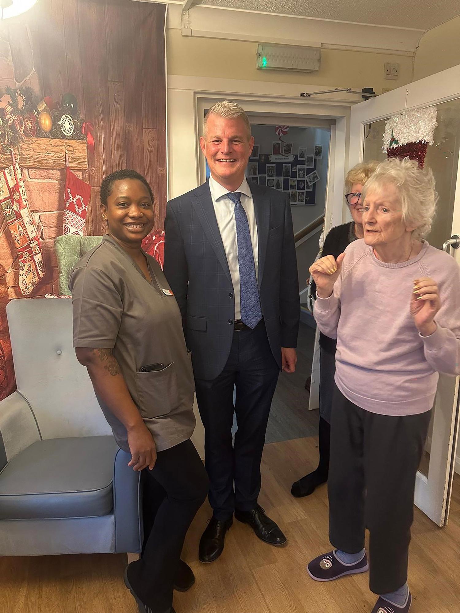 Daventry MP Stuart Andrew visits Pytchley Court Care Home to meet ...
