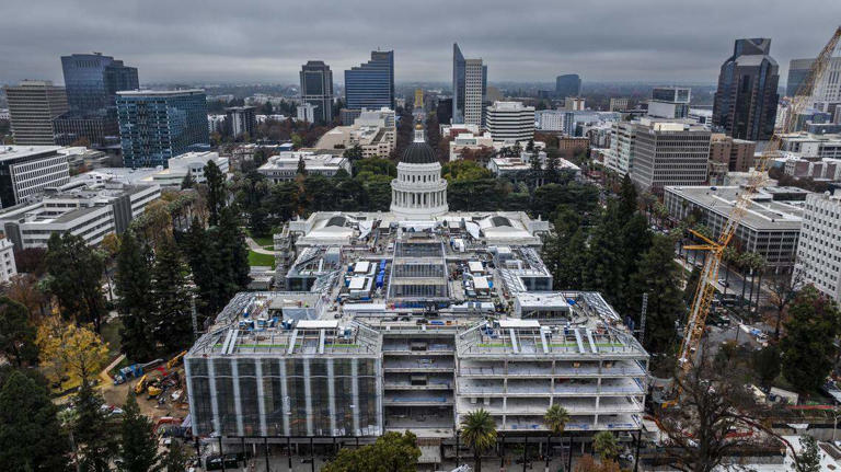 Construction on Sacramento's Capitol Annex is halfway done, new report says