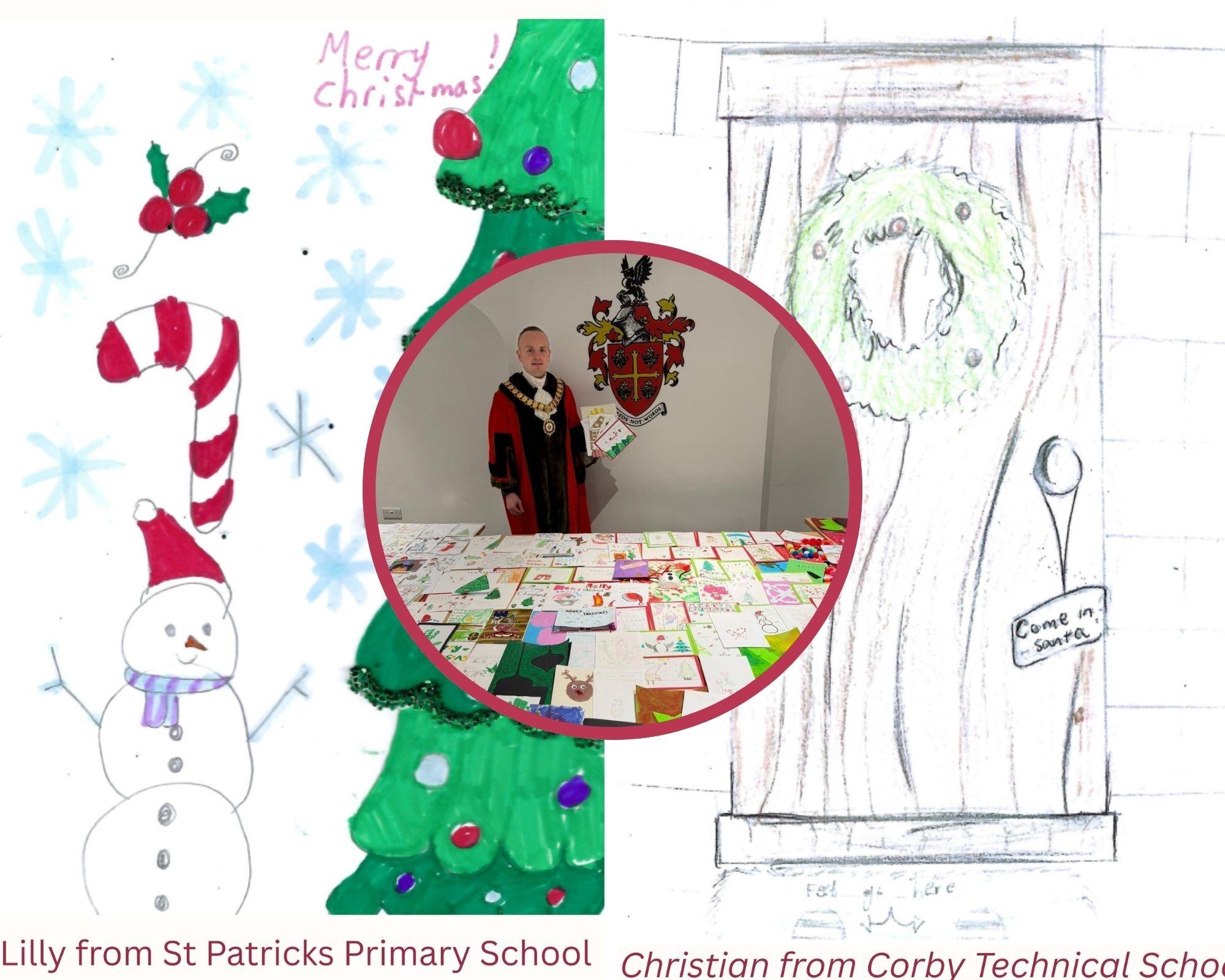Corby mayor spreads festive cheer with community Christmas card competition