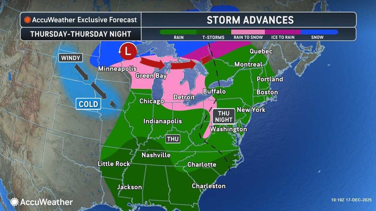 Potent cross-country storm will bring 40-60 mph wind gusts, downpours ...