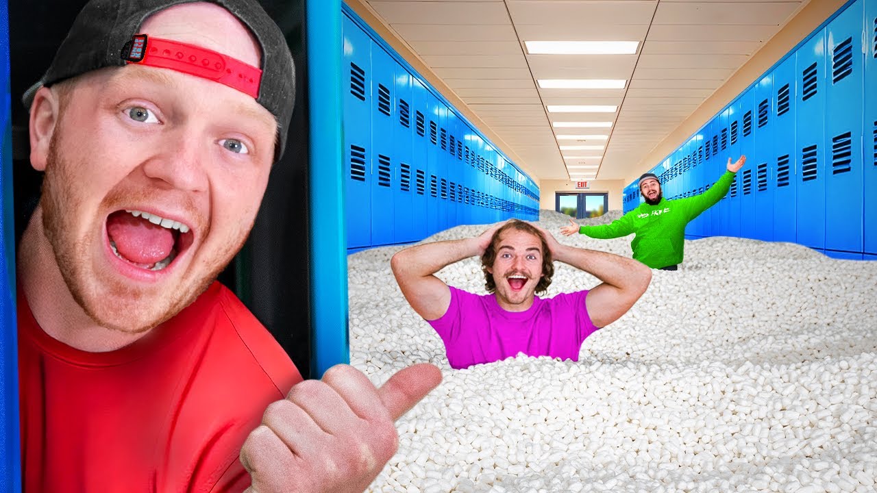 Turning a school into a giant packing peanut pit!