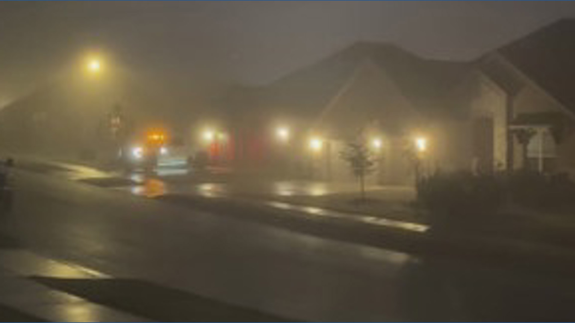 Dense fog over Boerne, Texas Wednesday