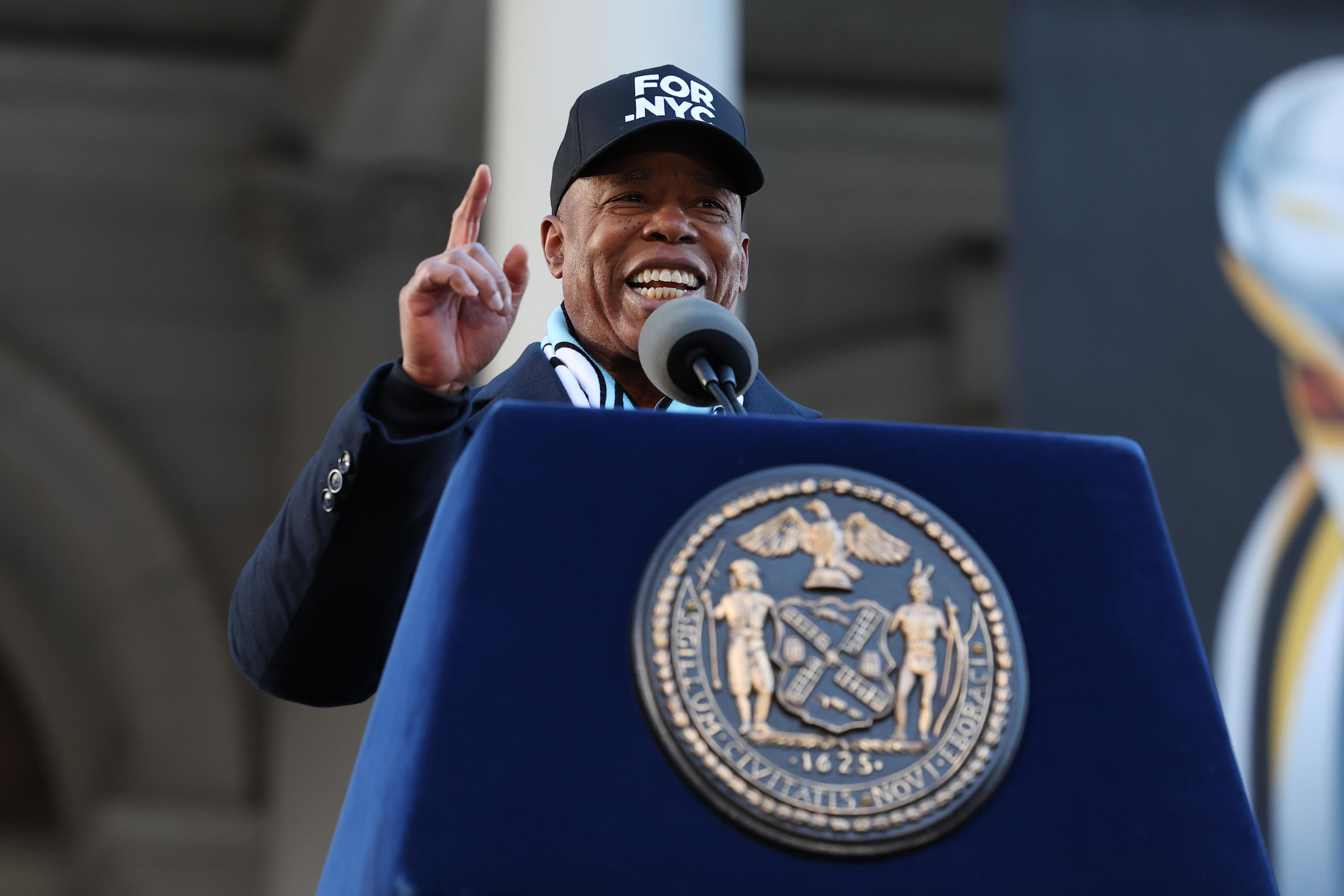 Mayor Eric Adams delivers farewell speech in NYC