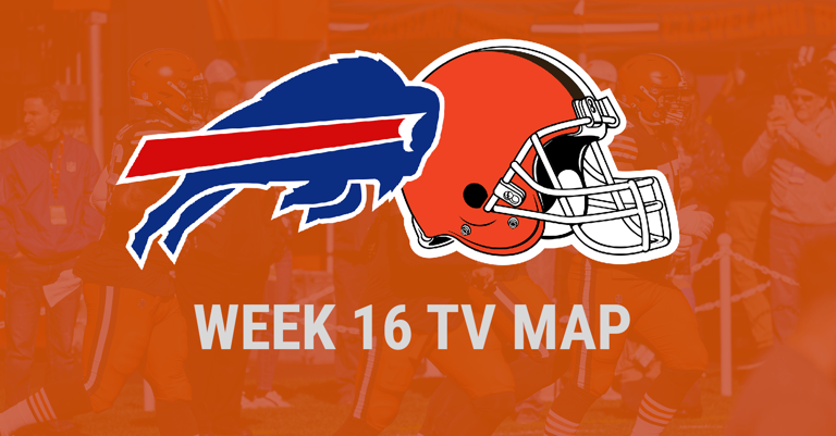 Cleveland Browns vs. Buffalo Bills: Week 16 TV map