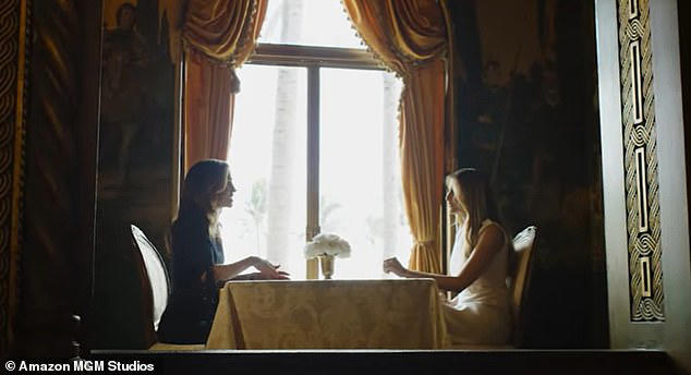 Melania lifts curtain on call with Trump in glam trailer as she shows ...