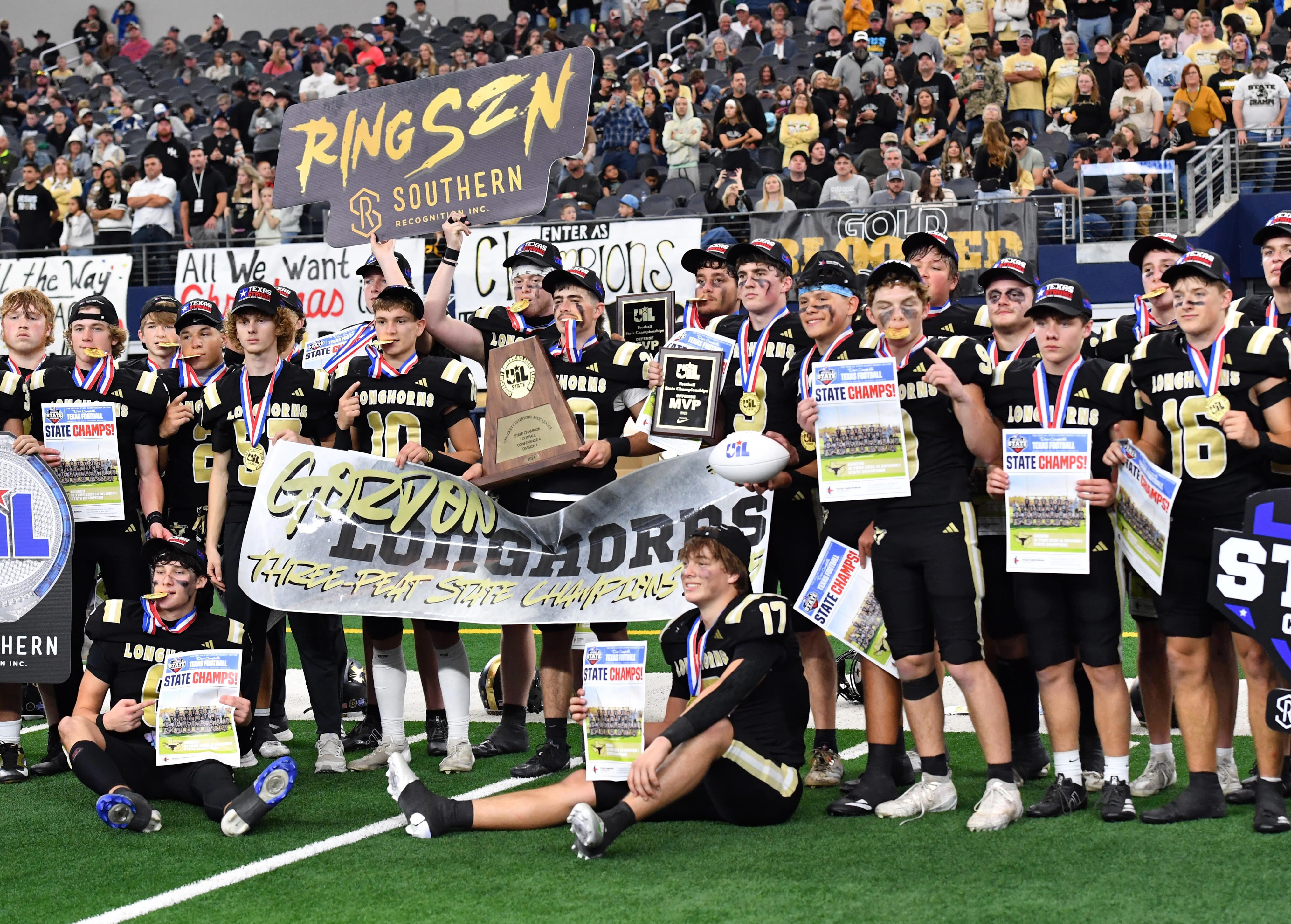 Gordon football tops Rankin for third consecutive Class 1A DI UIL state ...