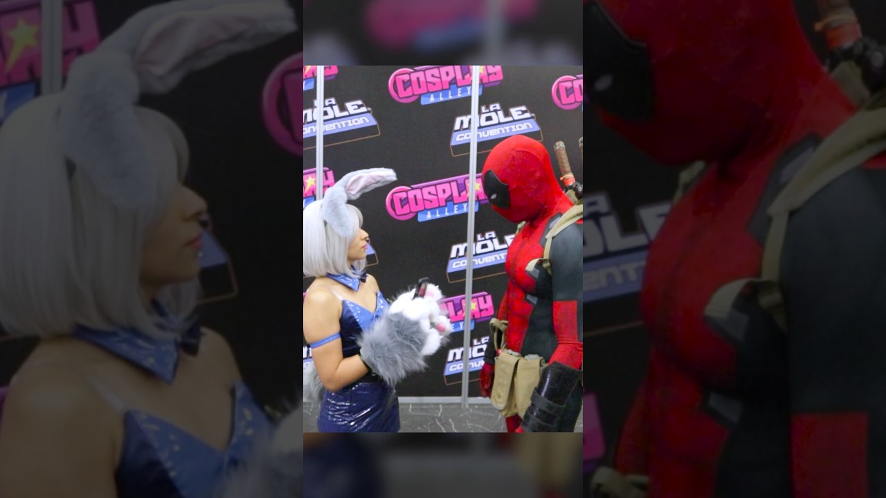 Deadpool finds a bunny girl #deadpool #anime #cosplay