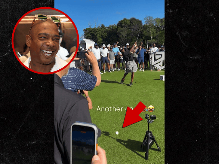 Ja Rule's errant tee shot nearly took out CC Sabathia