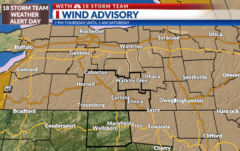 Alert: Wind advisory issued