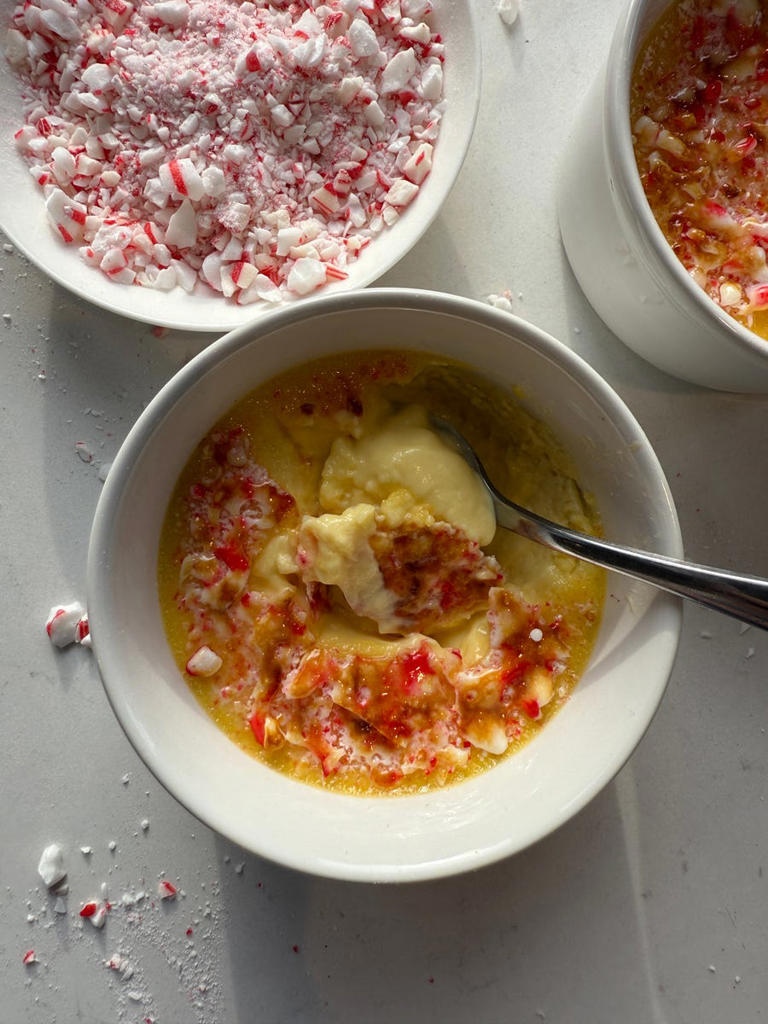 You'll never guess how candy canes transform traditional crème brûlée