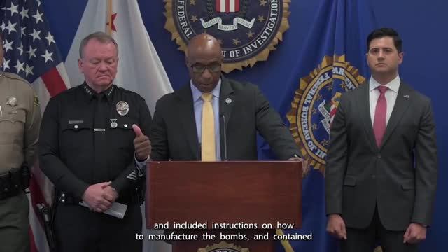 FBI release footage of alleged terrorist plot to denote bombs on NYE