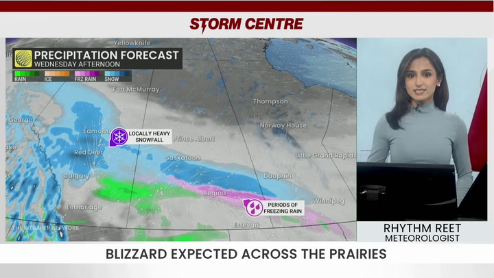 Blizzard conditions impact travel and force closures across the Prairies