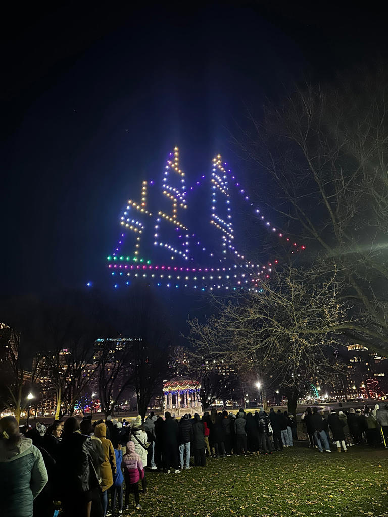 Boston Common features holiday drone show, ice skating this holiday season