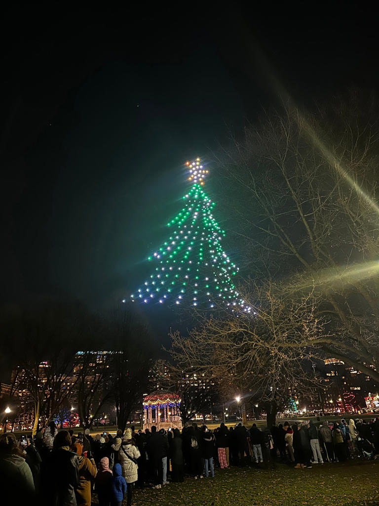 Boston Common features holiday drone show, ice skating this holiday season