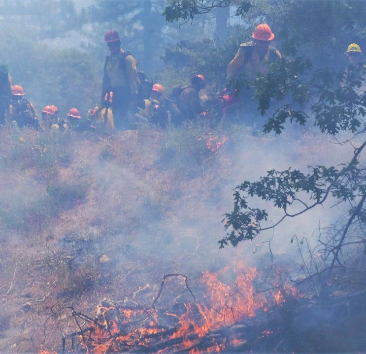Smoke from controlled burn near Big Bear may be seen in the High Desert