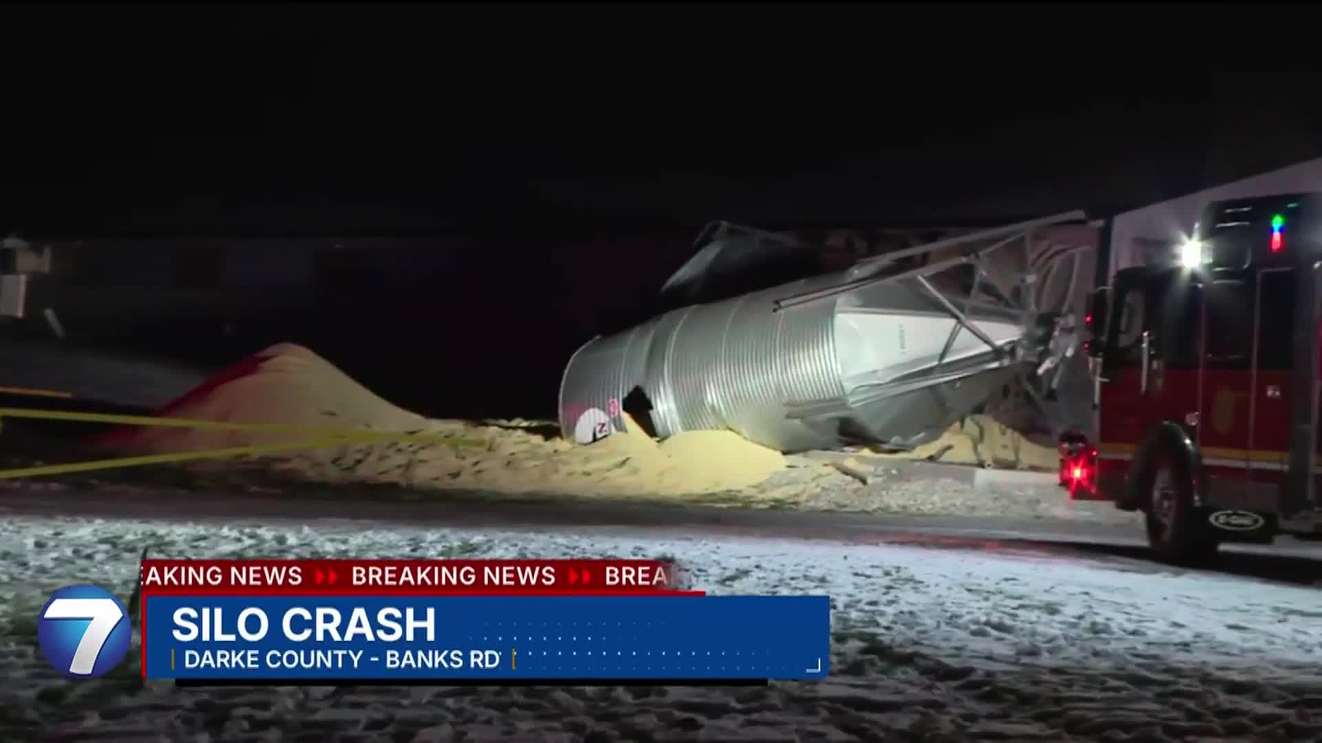 20-year-old flown to hospital after car crashes into grain bin