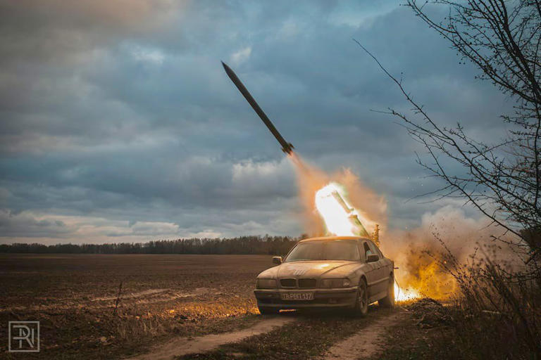 Ukraine turns a BMW 7-series into a luxury Russia-fighting rocket launcher