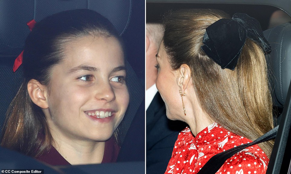 Princess Charlotte matches with Kate at royal Christmas lunch