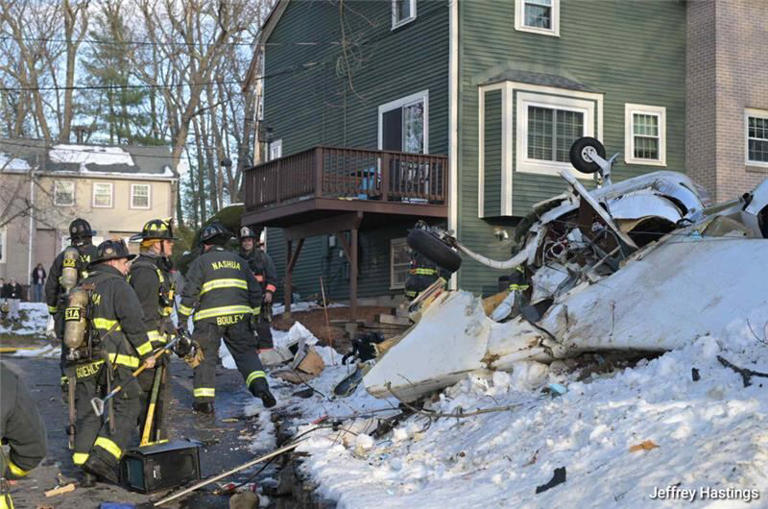 Large emergency response after small plane crashes in Nashua, New Hampshire