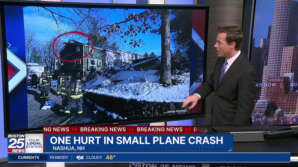 Large emergency response after small plane crashes in Nashua, New Hampshire