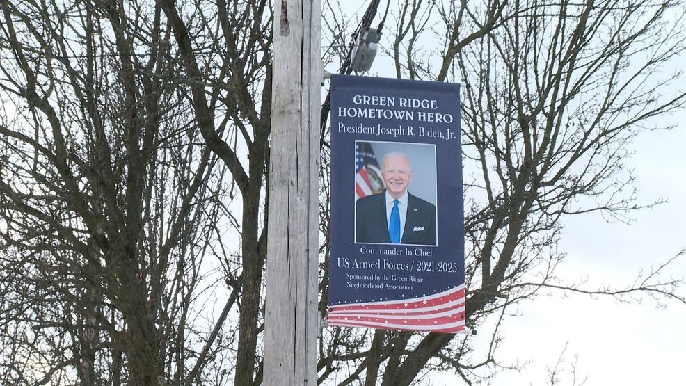 'Hometown hero' banner honoring Biden sparks debate among residents and ...