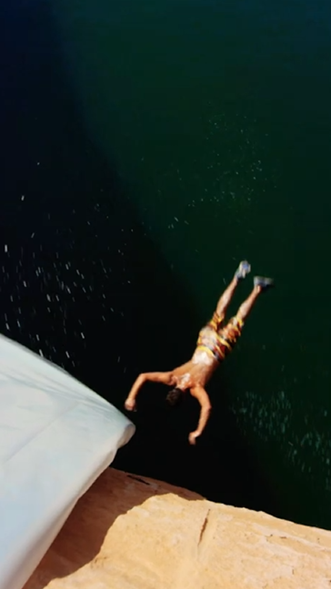 Sliding off a 50 foot cliff