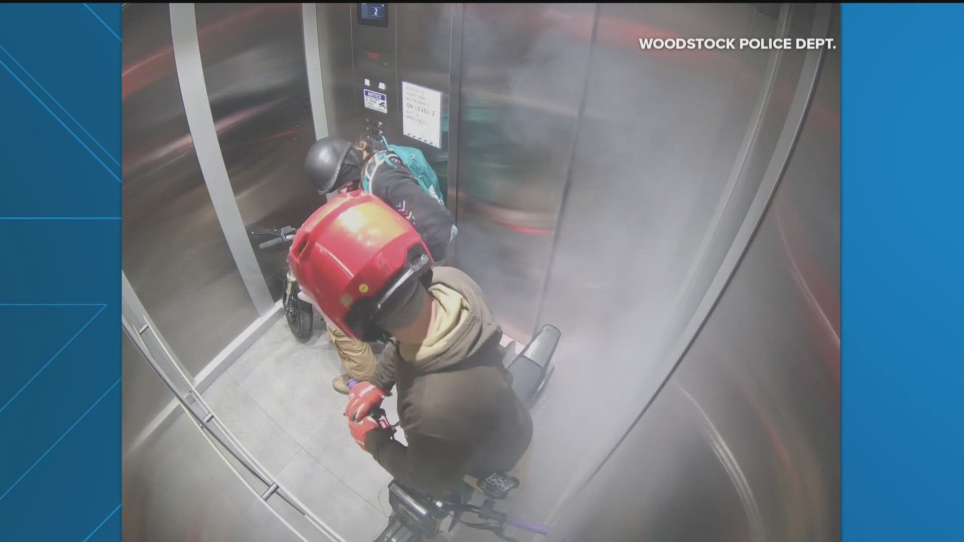 Bikers do burnouts in an elevator, causing extensive damage, police say