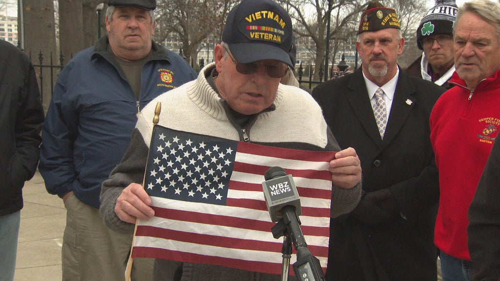 Flags honoring veterans vandalized in South Boston