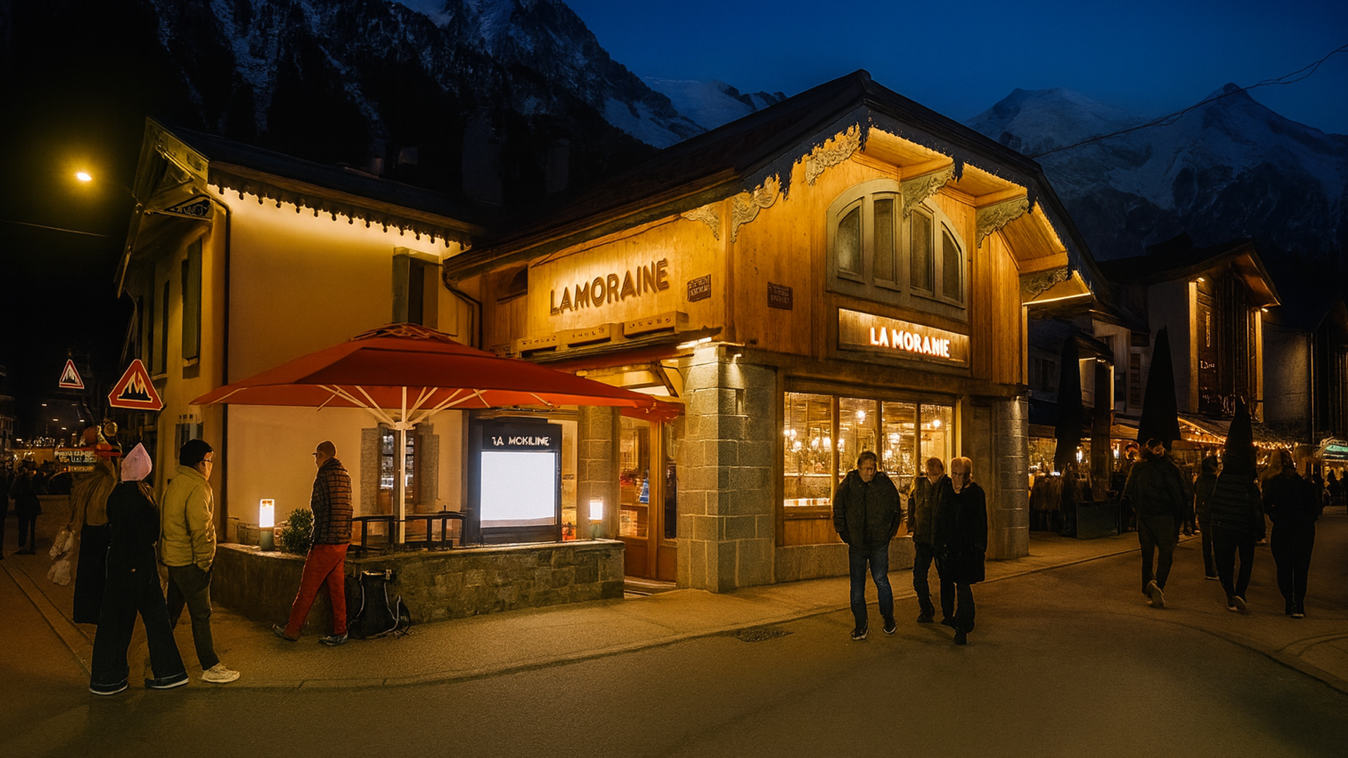 Chamonix Francia: strade serali e panorami sulle montagne (4K)