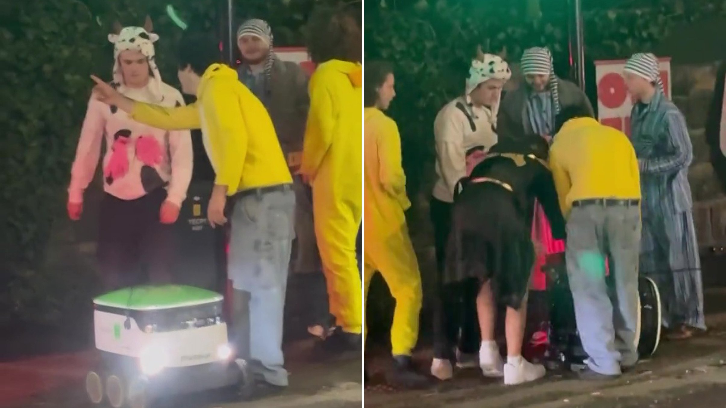 Students attack delivery robot in Leeds