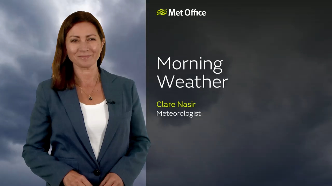 Met Office Wednesday morning weather forecast 01/10/2025