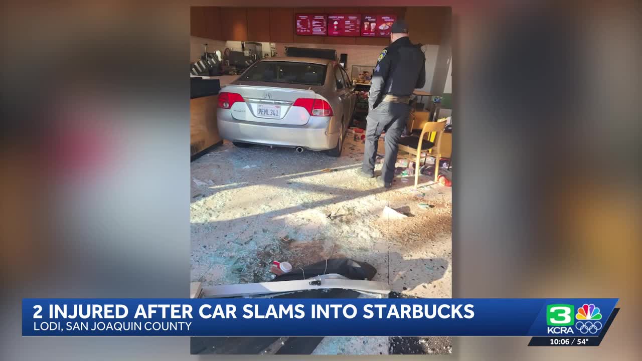 Witness describes moment car crashed into Lodi Starbucks, dragging man